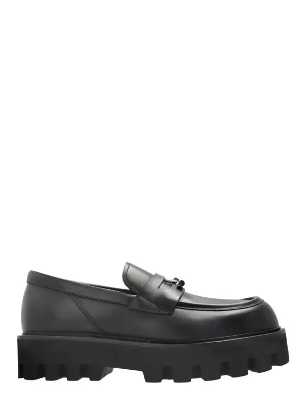 Alexander McQueen Leather Platform Loafers - Black