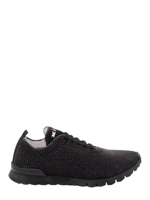 Kiton Knitted Lace-up Sneakers - Black