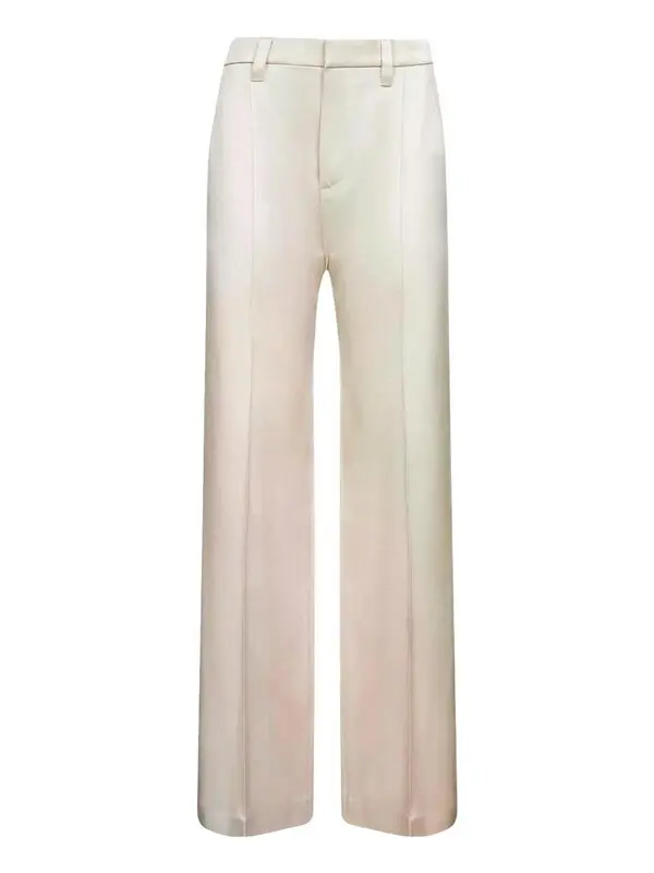 Brunello Cucinelli Pressed-crease Satin Trousers - Neutrals