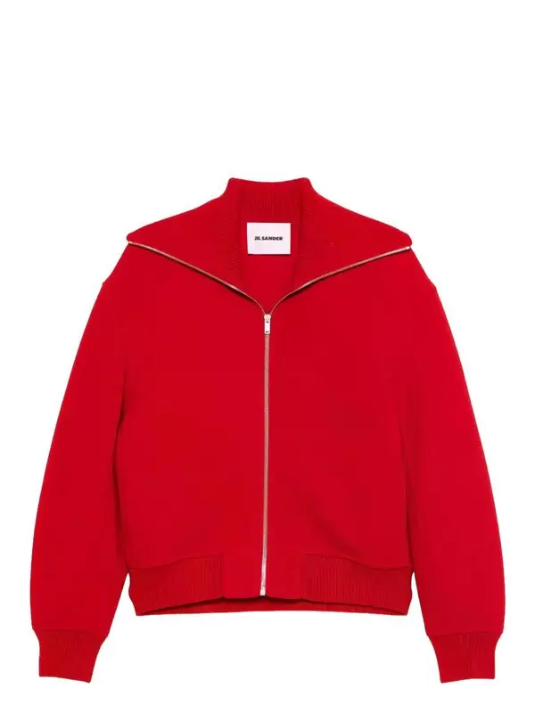 JIL SANDER High-neck Zip-up Jacket - Red
