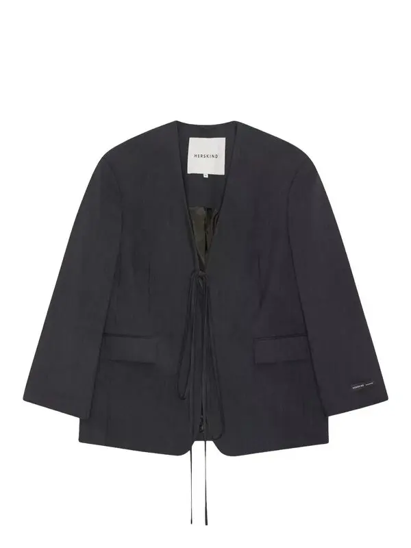 HERSKIND Indiana Tie-front Blazer - Black