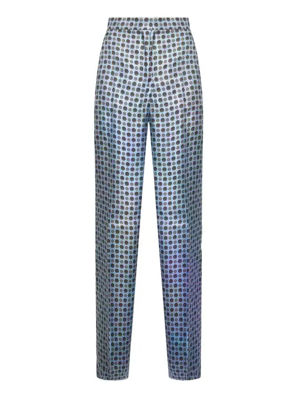 Max Mara Geometric Print Trousers - Blue