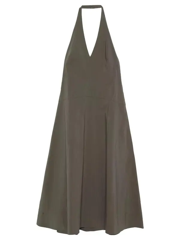 ST. AGNI Halterneck Sleeveless Maxi Dress - Green