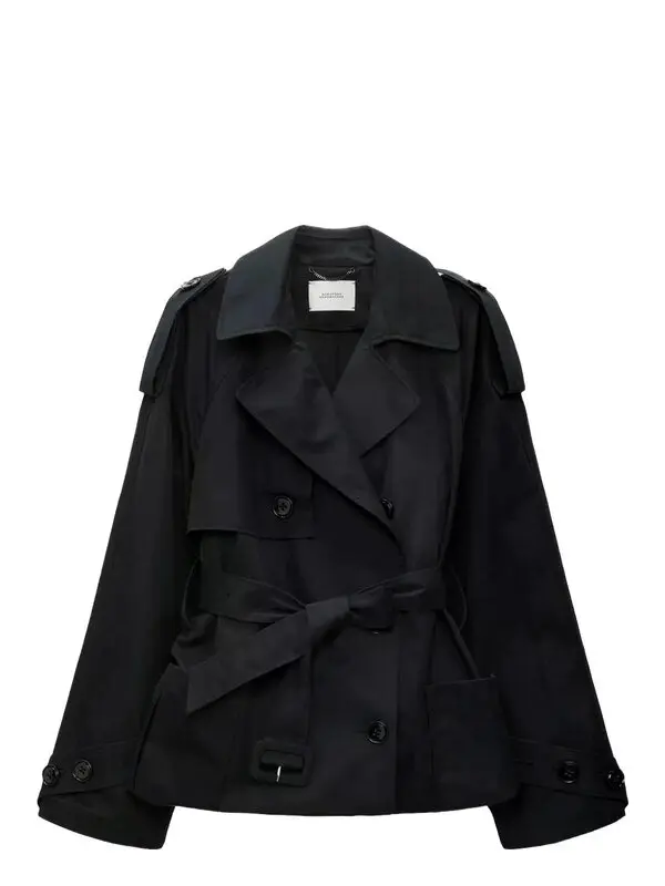 Dorothee Schumacher Belted Double-breasted Trench Coat - Black