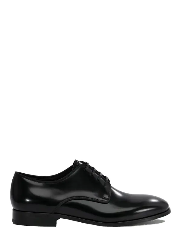 FABI Leather Derby Shoes - Black