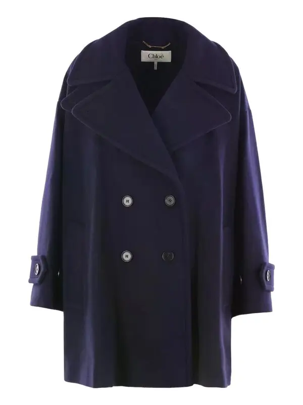 Chloé Buttoned Double-breasted Coat - Blue
