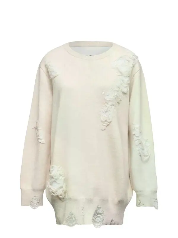 MAISON MARGIELA Distressed Sweatshirt - Neutrals