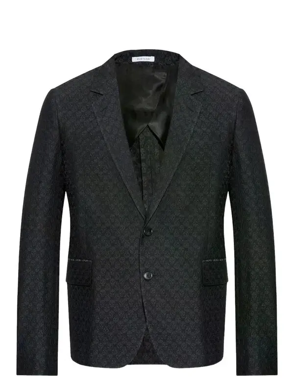 Alexander McQueen Skull-print Two-button Blazer - Black
