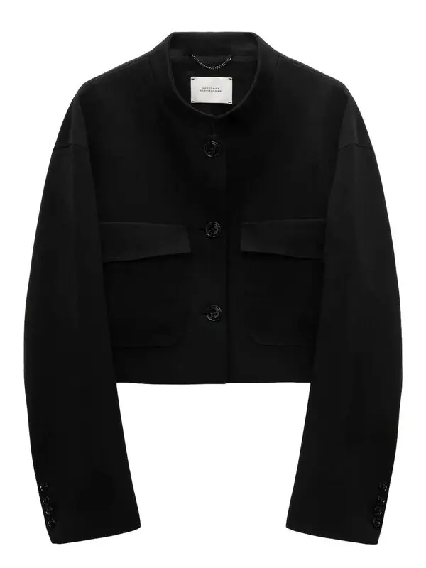Dorothee Schumacher Pocketed Cropped Jacket - Black