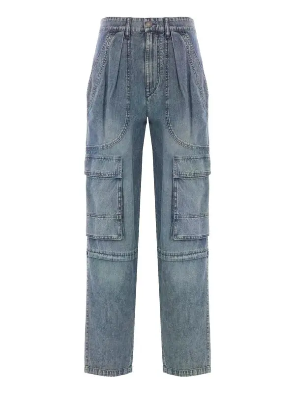 MARANT ETOILE Pleat-pocket Cargo Jeans - Blue