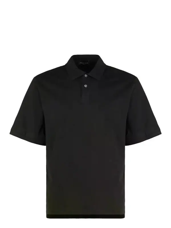 ROBERTO COLLINA Cotton Polo Shirt - Black