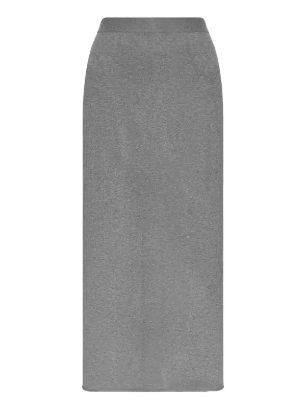LISA YANG The Charlotta Ribbed Knit Maxi Skirt - Grey