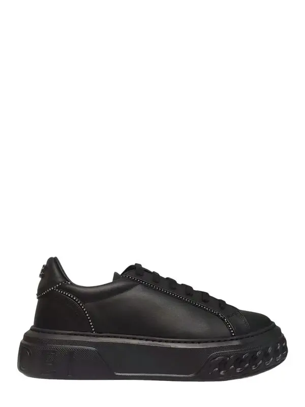 Casadei Off Road Chain-embossed Sneakers - 9000 Black