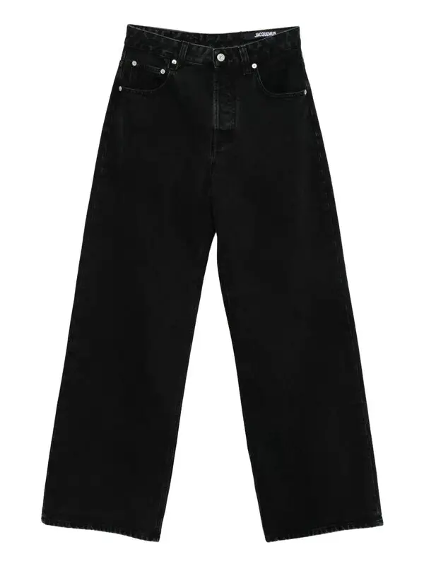 Jacquemus The Wide De-nîmes Denim Jeans - Black