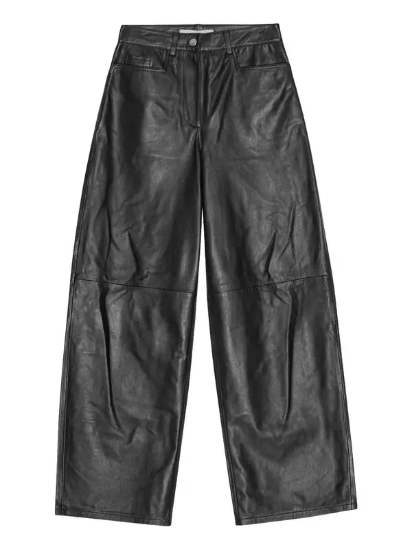 Remain Birger Christensen Sheepskin Panelled Trousers - Black