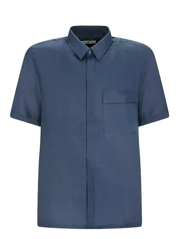 PT TORINO Patch-pocket Short-sleeve Shirt - Blue