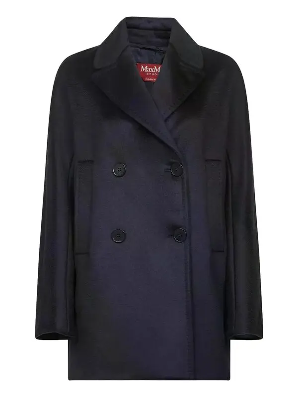 Max Mara Lapel-collar Coat - Blue