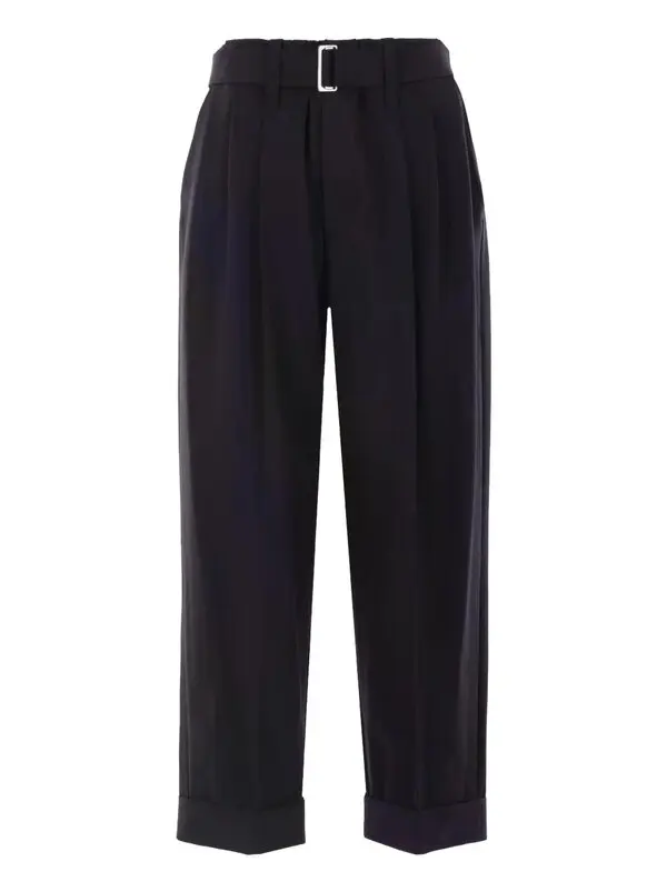 Brunello Cucinelli Pleated Belted Trousers - Black