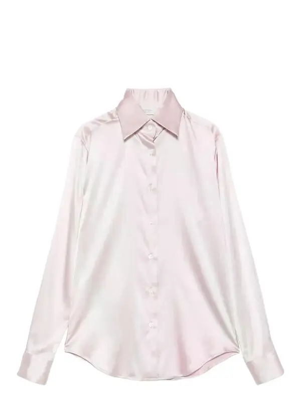 MAZZARELLI Long-sleeve Silk-blend Shirt - Pink