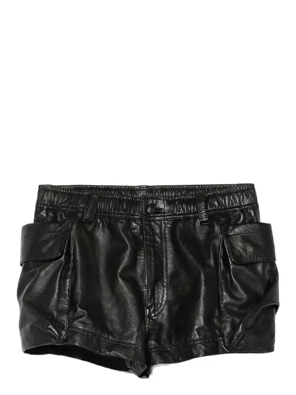 R13 Leather Shorts - Black