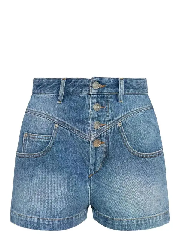 Isabel Marant Button-fastening Denim Shorts - Blue
