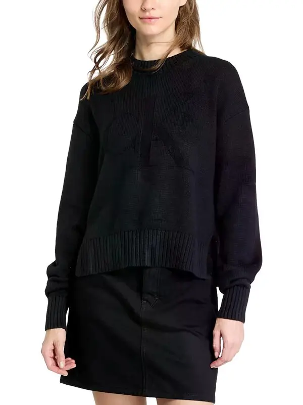 Calvin Klein Intarsia-knit Jumper - Black