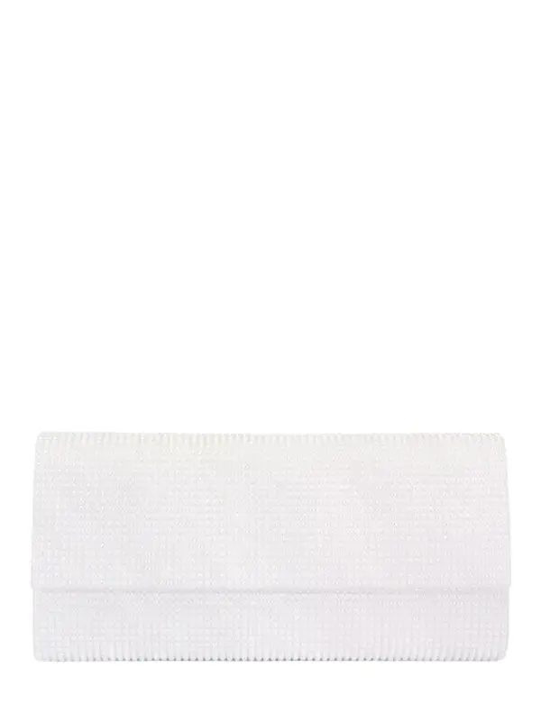 Judith Leiber Crystal-embellished Foldover Clutch - White