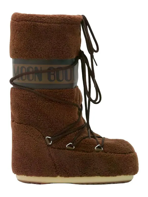 Moon Boot Shearling Boots - Brown