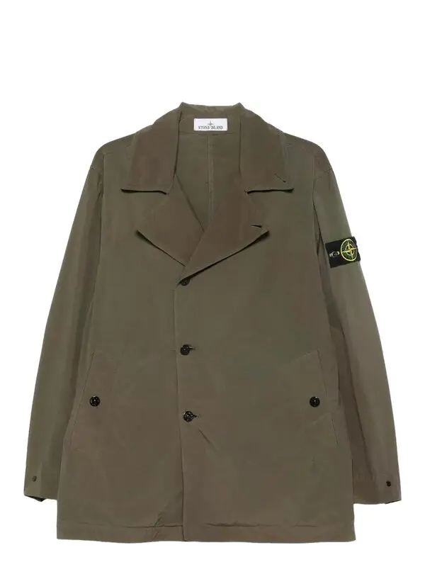 Stone Island Double-breasted Coat - Green