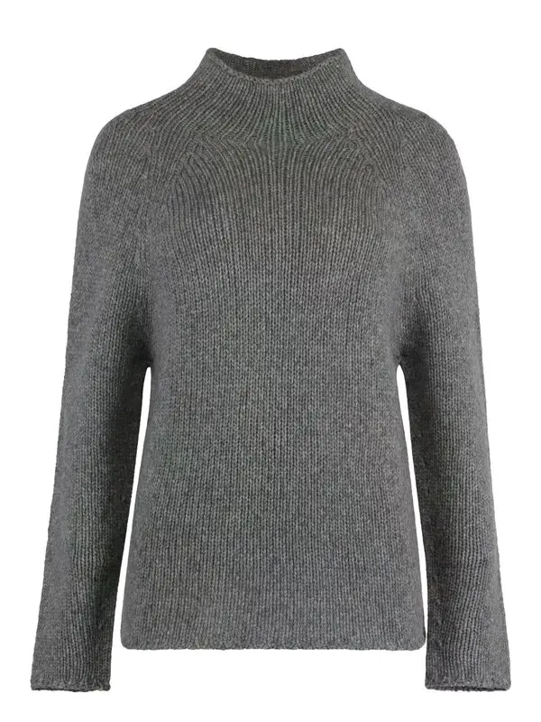 THE (ALPHABET) Cashmere Turtleneck Sweater - Grey