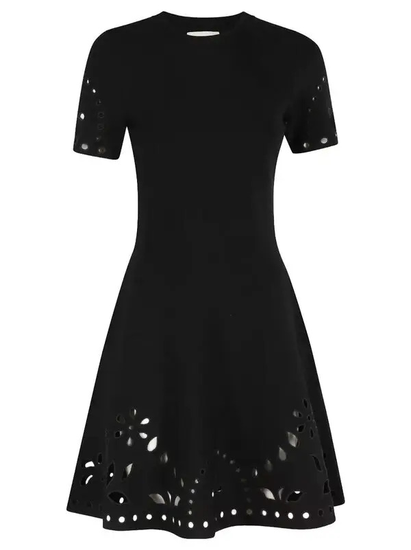 Ulla Johnson Fania Laser-cut A-line Dress - Black