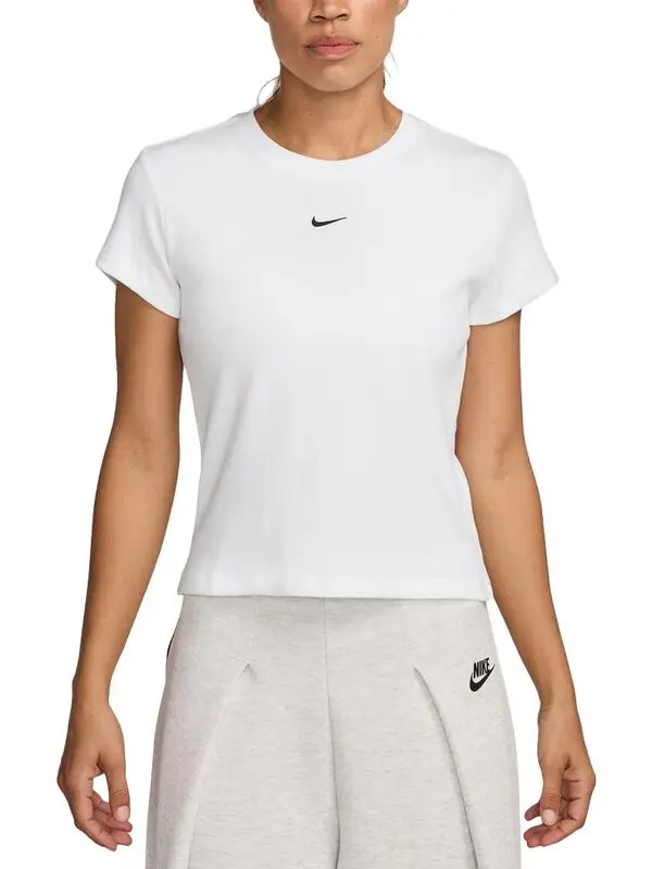 Nike Sportswear Rib Cotton Blend T-shirt - White