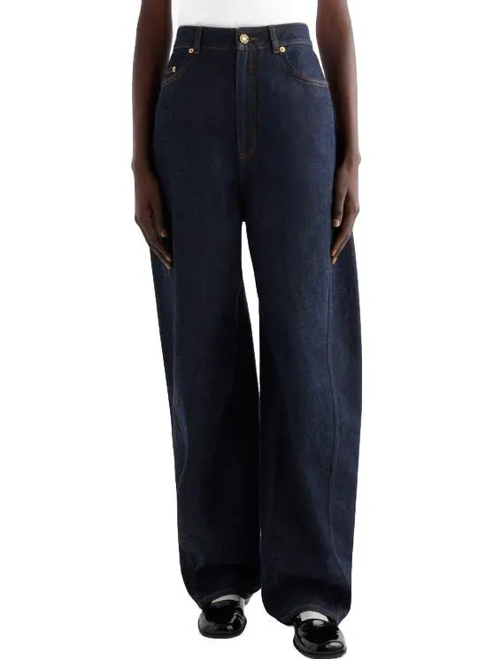 Givenchy Cocoon Denim Trousers - Dark Blue