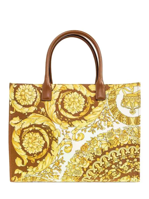 Versace Logo-appliqué Tote Bag - Yellow