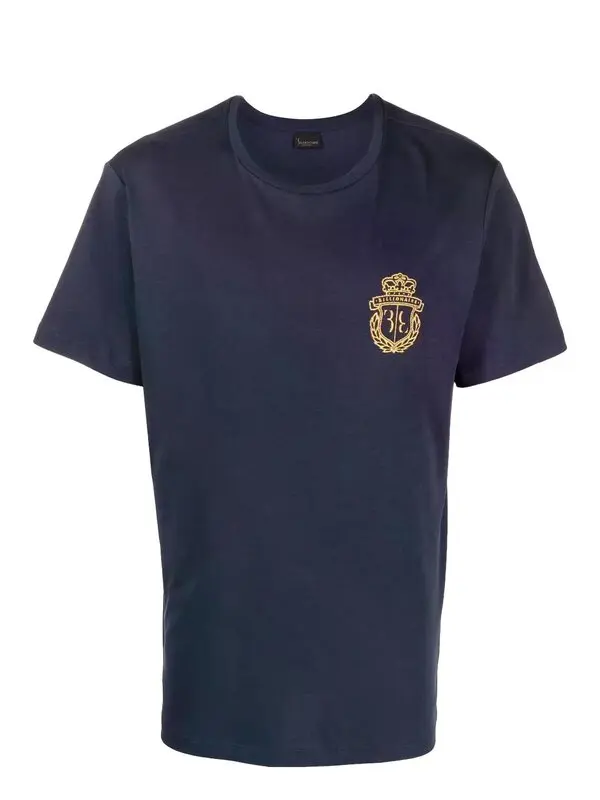 BILLIONAIRE Crest-motif Short-sleeved T-shirt - Blue