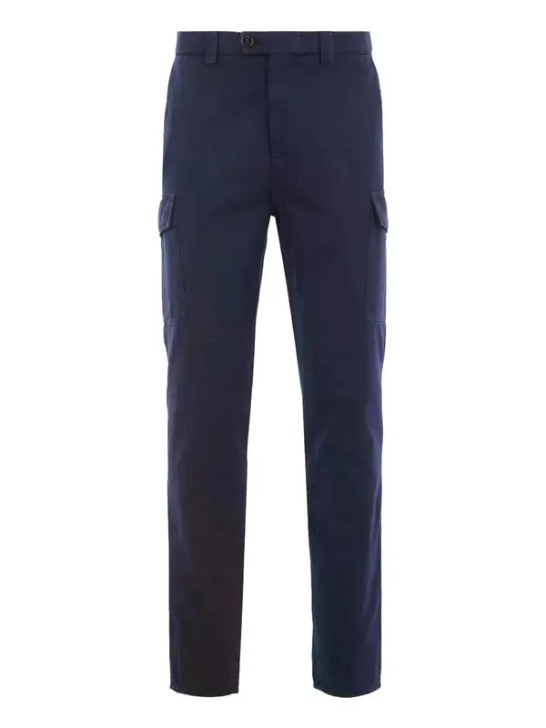 Brunello Cucinelli Cargo Trousers With Patch Pockets - Blue