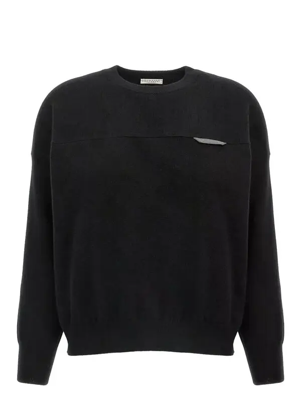 Brunello Cucinelli Monile Detail Cashmere Sweater - Black