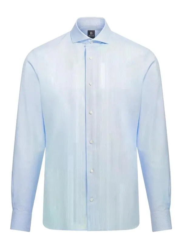Boggi Milano Slim-fit Twill Shirt - Blue