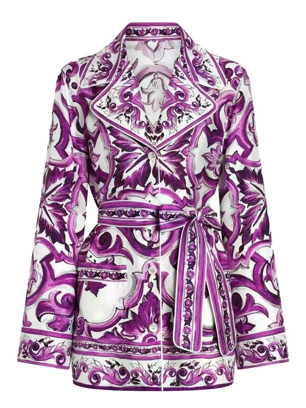 Dolce & Gabbana Silk Button-down Shirt - Purple