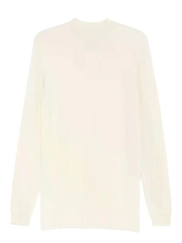 Rick Owens Long-sleeved Wool T-shirt - Neutrals