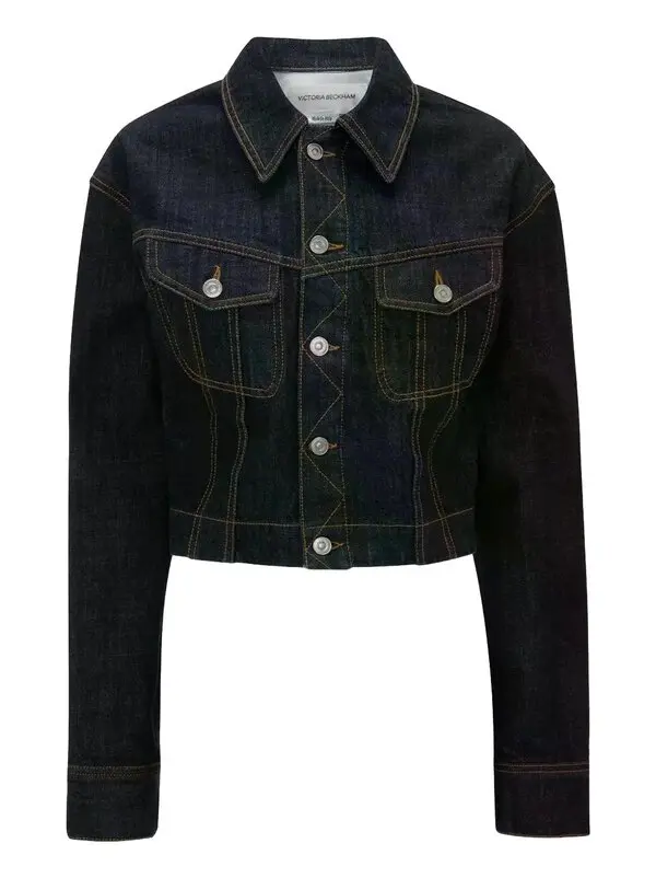 Victoria Beckham Button-fastening Denim Jacket - Blue