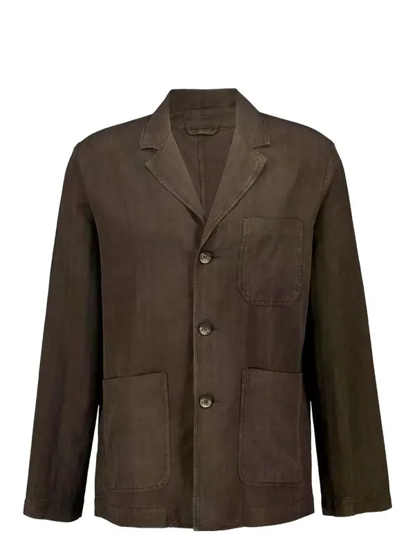 Frescobol Carioca Three-button Linen Blazer - Brown