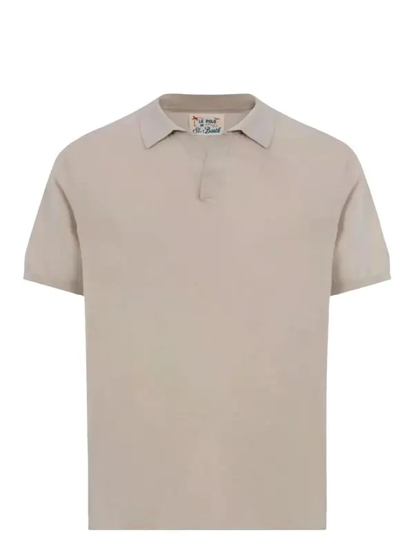 MC2 SAINT BARTH Embroidered-logo Polo Shirt - Neutrals
