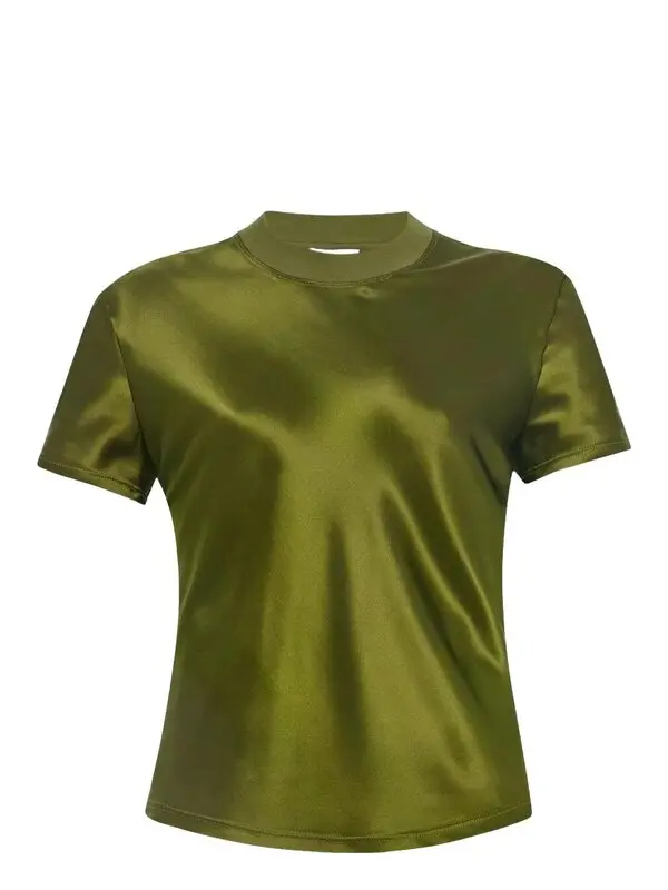 Rosetta Getty Satin-finish T-shirt - Green
