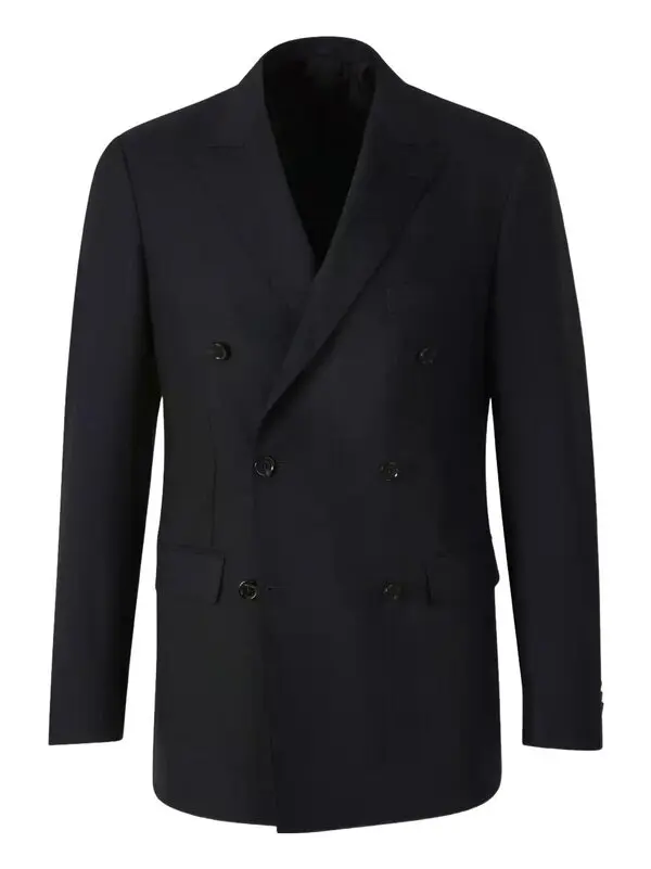 Scabal Double-breasted Blazer - Blue