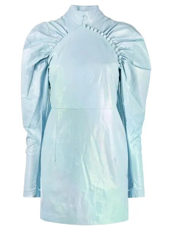 ROTATE BY BIRGER CHRISTENSEN Kim Puff-sleeve Dress - Blue