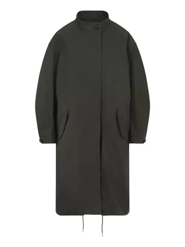 Givenchy Collared Parka Coat With Drawstring - Green