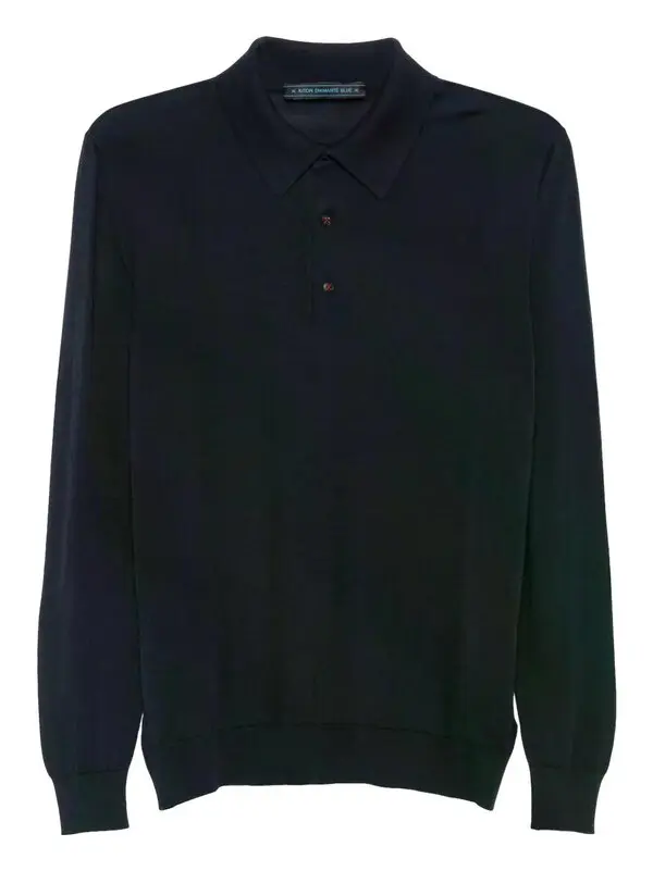 Kiton Fine-knit Polo Shirt - Blue