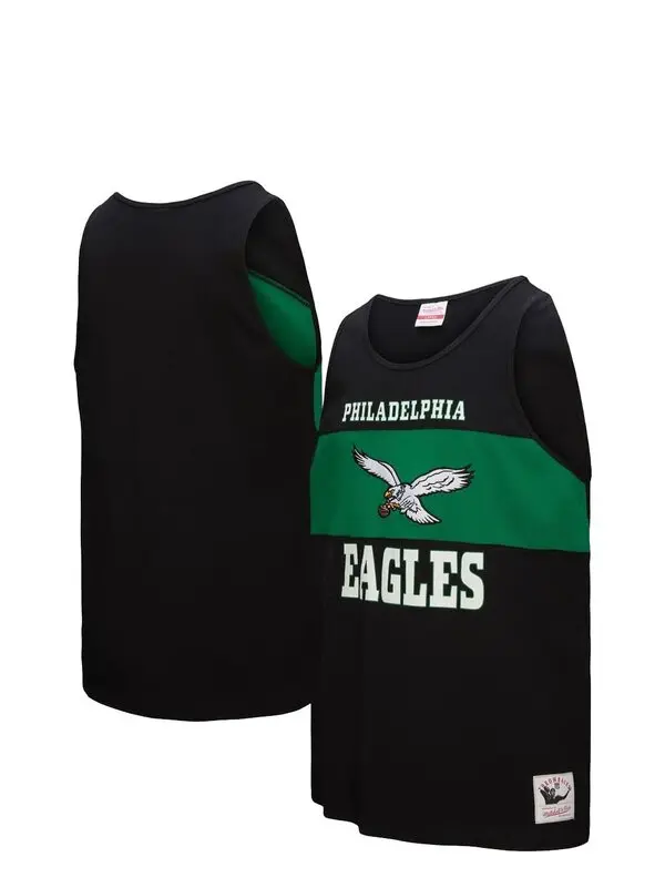 Mitchell & Ness Philadelphia Eagles Retro Colorblock Tank Top - Black