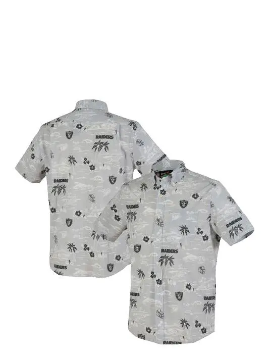 Reyn Spooner Las Vegas Raiders Kekai Performance Button-down Shirt - Silver